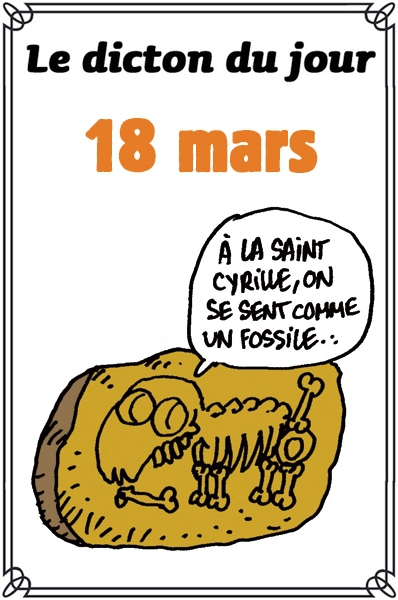 Bonne fête Cyrille (avec humour).