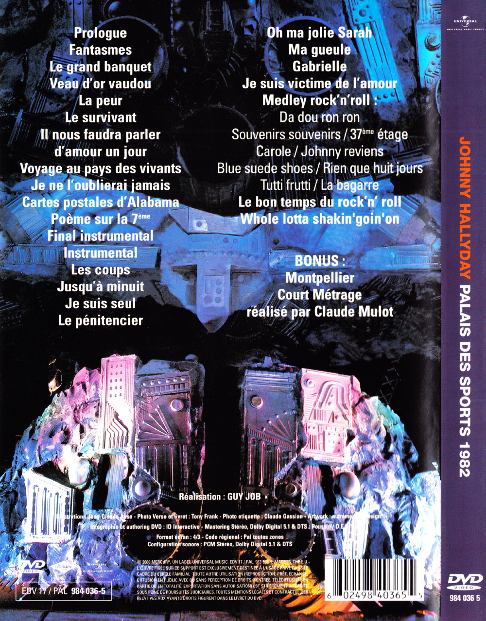 Le show Mad Max de JOHNNY HALLYDAY au Palais des Sports 1982 vu par ...