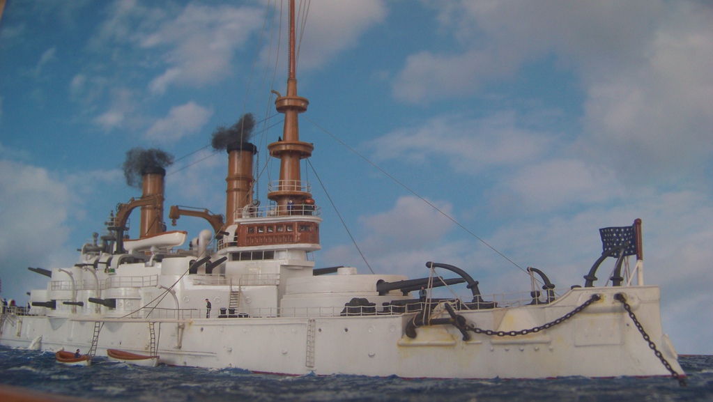 Dio : Cuirassé USS OREGON au mouillage [Glencoe 1/225°] de PLEF