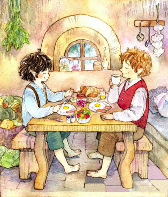 Photo 2nd breakfast hobbit de l'album T Hobbits