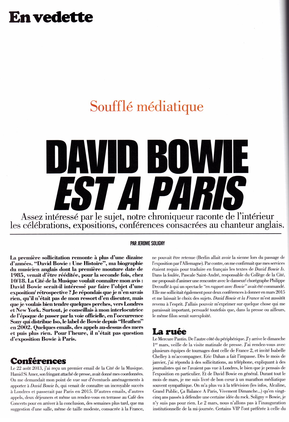 Visite de l'exposition "DAVID BOWIE IS" à la Philharmonie de Paris 2015 ...