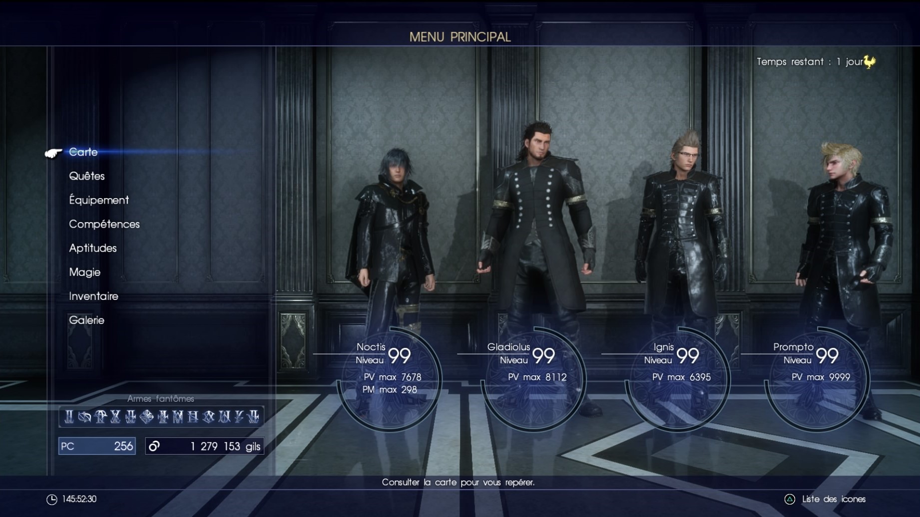 Final Fantasy XV : Farm d'XP et de PC, gils, sprint illimité, recettes